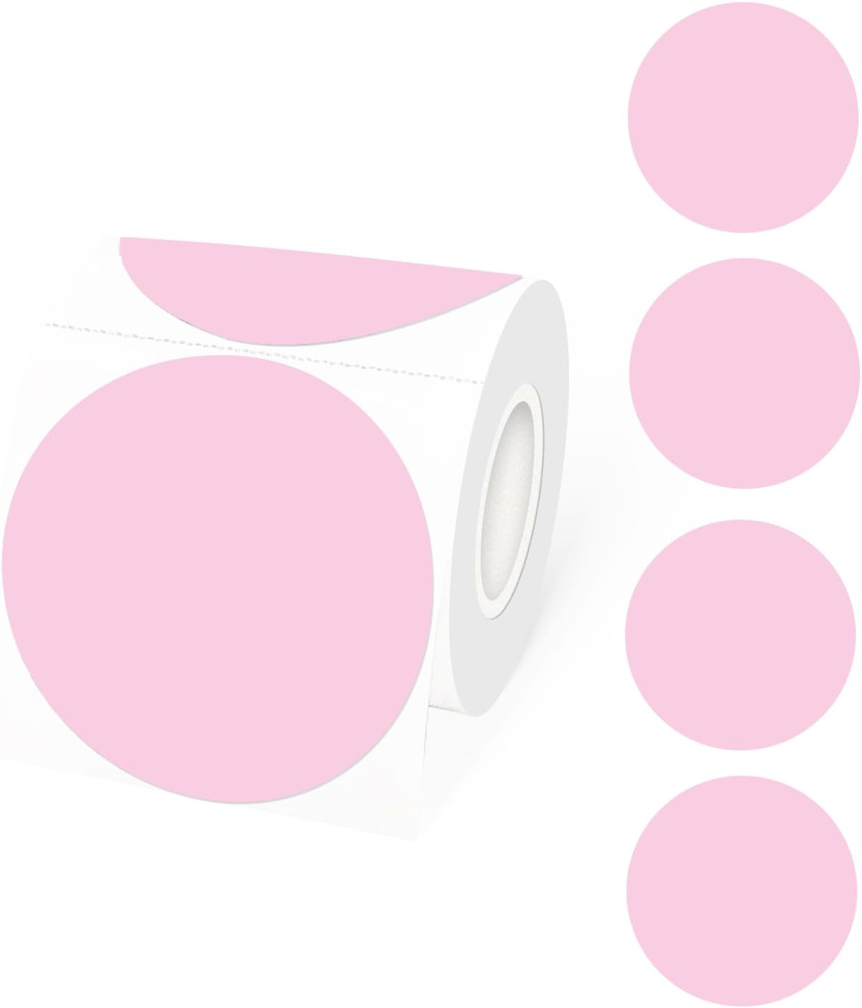 Amazon.com : STARLIBOO 3 Inch Round Thermal Sticker Labels, Pink ...