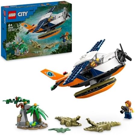 LEGO City Jungle Explorer Water Plane, Toy Airplane for Boys 6 Plus ...