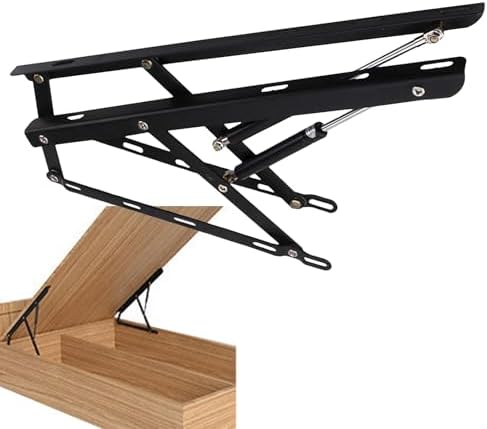 Heavy Duty Lift Up Storage Bed Frame Hinge Set Pneumatic Gas Spring ...