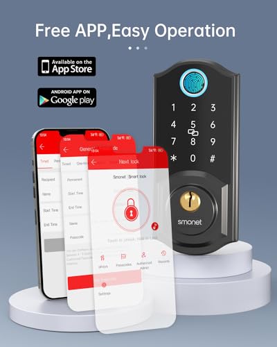 Snapklik.com : Smart Locks For Front Door : SMONET WiFi Fingerprint ...