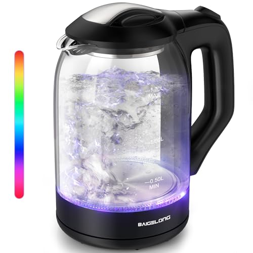Clear Glass Kettles That Features LED Illuminated Display - Internet Eyes