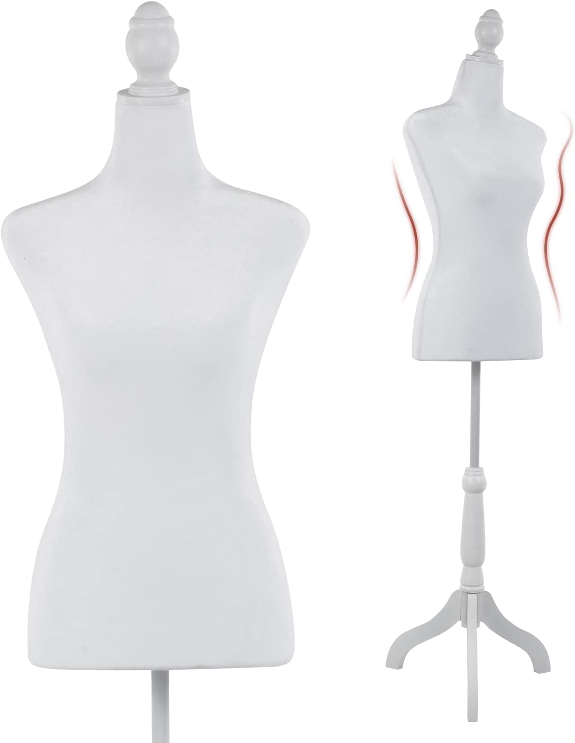 Amazon.com: Ruesleag Dress Form Female Mannequin,50-63 Inch Height ...