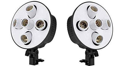 VIBLITZ® Brand 5 in 1 E27 Photo Studio Bulb Holder Base Socket Lamp ...