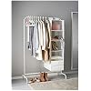 Ikea MULIG Clothes Rail 99 x 46 cm, White : Amazon.co.uk: Home & Kitchen