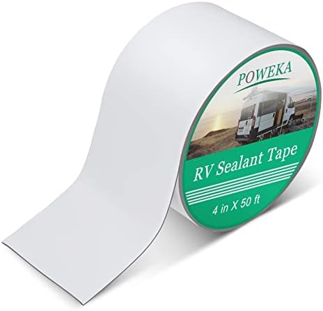 XFasten RV Repair Tape, White, 4-Inches by 50-Foot, Weatherproof RV ...