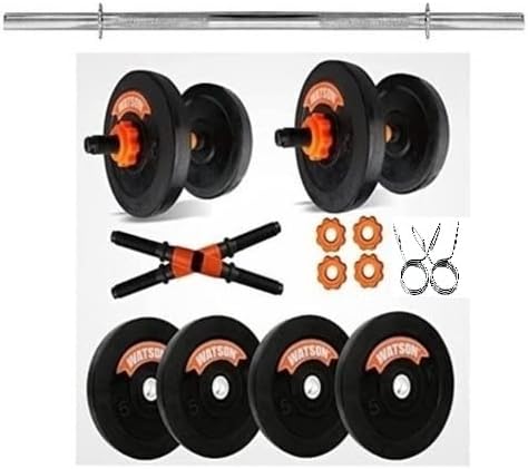 Buy Watson Home Gym Set, Home Gym Equipment, (5x4) 20Kg Rubber Weight ...