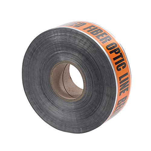 Detectable Underground Line Tape, Legend"Caution Buried Fiber Optic ...