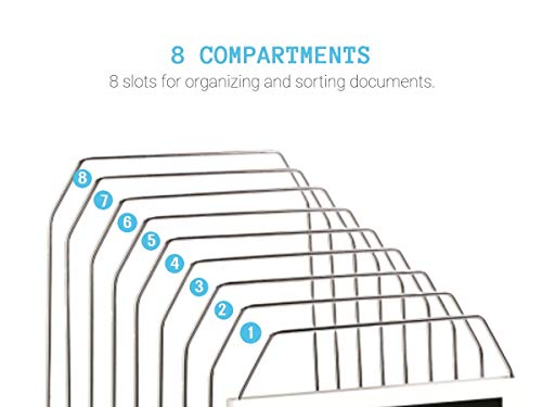 Snapklik.com : 1InTheOffice Metal Incline Desktop File Sorter, 8 ...