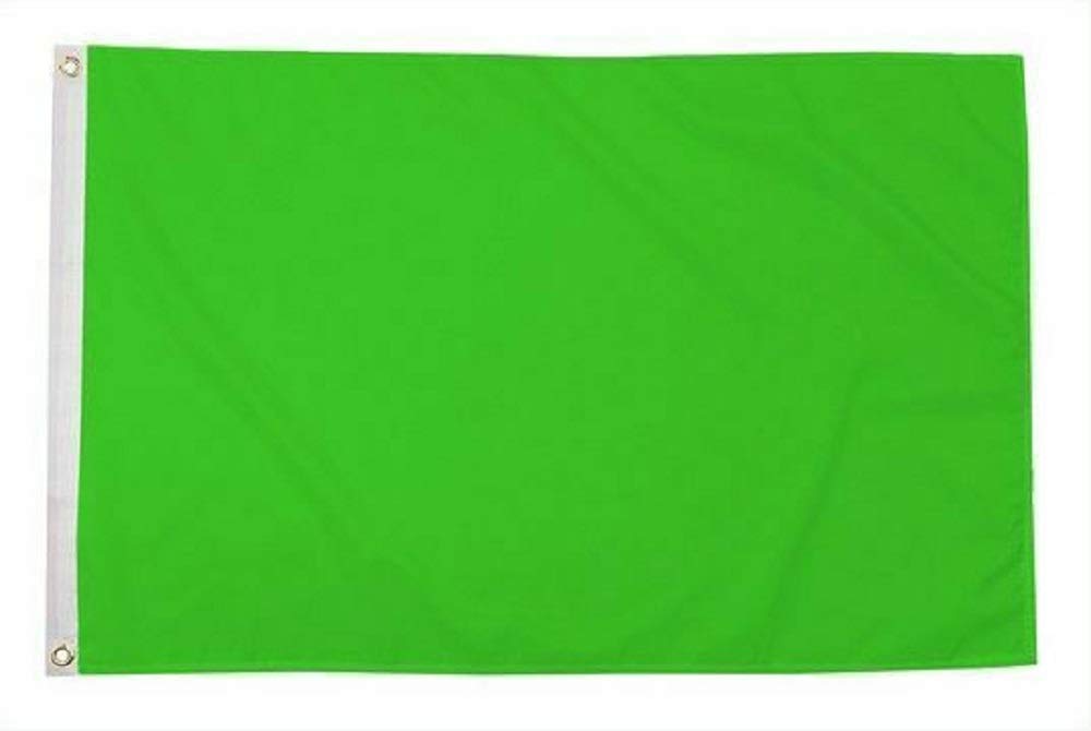 Plain Green Flag 5ft x 3ft Large - 100% Polyester - Metal Eyelets ...
