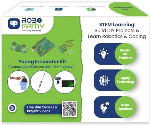 Buy Roboarmy Young Innovator STEM Robotics Kit For Kids Ages 10-15 –10+ DIY Projects With ...