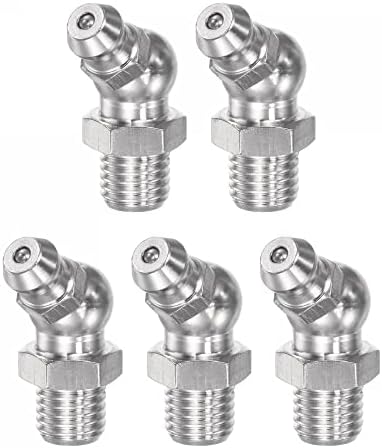 Amazon.com: uxcell 304 Stainless Steel 45 Degree Grease Fitting 1/8 ...