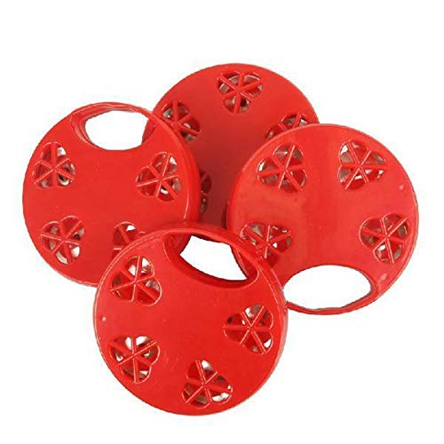 Generic 4PCS Red Tambourines Orff Instruments Musical Tools Toy Play ...