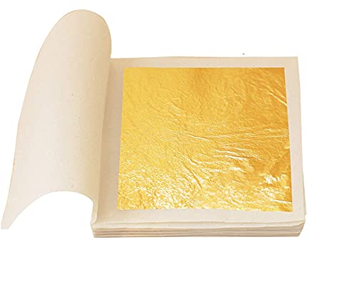 10Pcs Edible Gold Leaf,24K Gold Leaf Sheets for Cakes Drinks Decoration ...