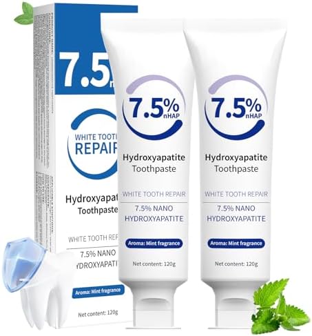 Amazon.com: 7.5% Hydroxyapatite Toothpaste, 2PCS Hydroxyapatite ...