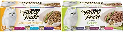 Fancy Feast Wet Cat Food, Cheddar Delights Variety Pack 3 Flavours - 85 ...