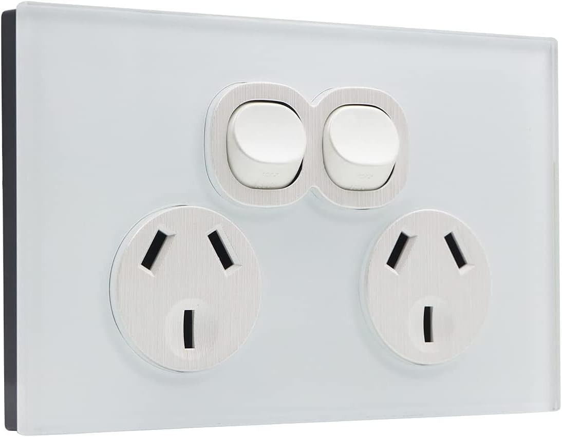 Double Power Point Wall Socket Outlet GPO 10A Amp 240V SAA Approved ...