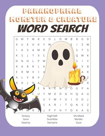 Paranormal Monster & Creature Word Search (Paranormal Halloween ...