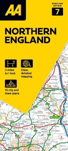 Buy AA Road Map Northern England: 7 (AA Road Map Britain series) Book ...