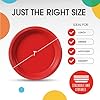 Amazon.com: Exquisite Red Plastic Plates 100 Count I 7 Inch I Round Red ...