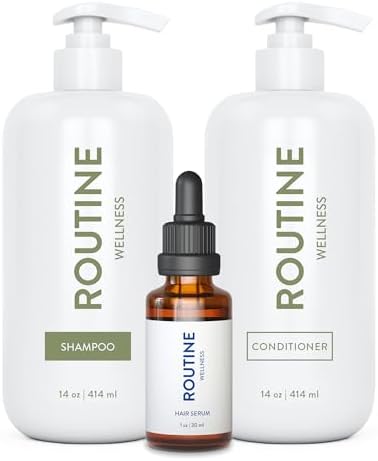 Amazon.com : Routine Wellness Shampoo and Conditioner Set and Hair ...