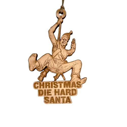 Amazon.com: Ornament - Christmas Die Hard Santa - Raw Wood 4x3in : Home ...