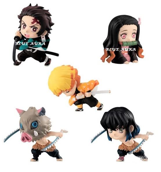 Blue Aura Demon Slayer Action Figure Set of 5 Height-7CM Toy Gift ...