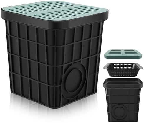 StormDrain FSD-3017 20 in. Large Round Catch Basin with Black Grate Kit ...