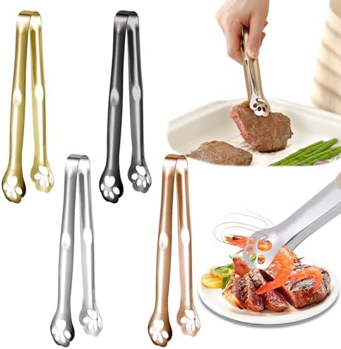 Amazon.com: 3 Pcs Cat Paw Tongs Cat Tongs Kawaii Food Kitchen Tongs ...