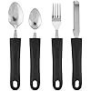 Adaptive Eating Utensils by Celley Elderly, Handicapped | 4pc Easy Grip ...