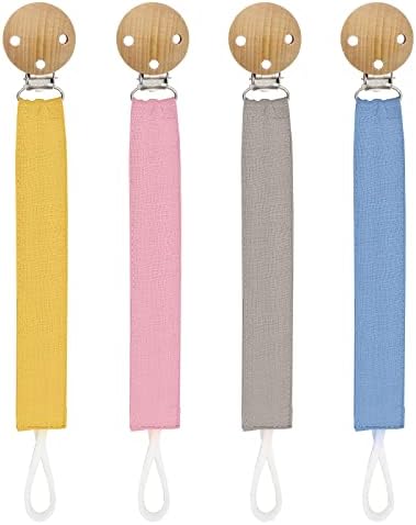Amazon.com : Smarbore 4 Pack Pacifier Clips for Boys and Girls, Fabric ...