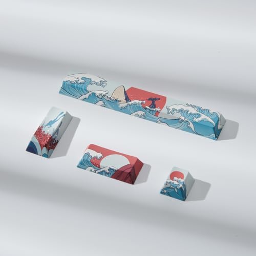 Amazon.com: 4pcs Keycaps, Black Topographic KeycapsPBT Keycap Cherry ...