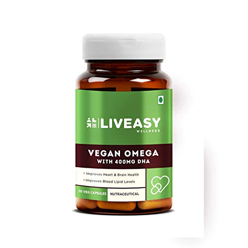 Buy LivEasy Wellness Vegan Omega - With 400mg Algal Dha Oil - Heart ...