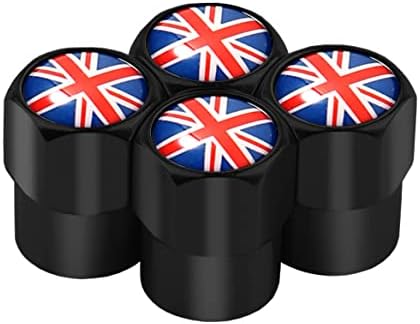 MINI COOPER GREY UNION JACK TOP BLACK Wheel Valve Dust Caps EXCLUSIVE ...