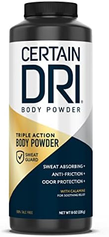 Amazon.com : Certain Dri Body Powder for Men and Women, Maximum Sweat ...