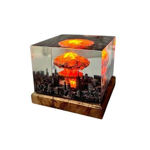 Amazon.com: Atomic Bomb Lamp, Explosion Resin Diorama, Modern Table ...