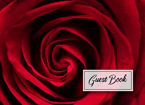 Wedding Guest Book, Bridal Shower Guest Book Red Rose: Multi-Purpose ...