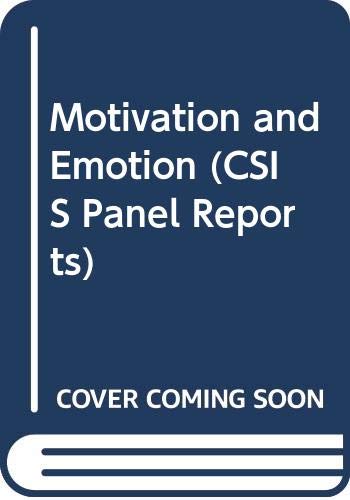 Amazon.com: Motivation and Emotion (CSIS Panel Reports): 9780415014762 ...