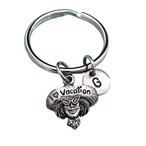 Amazon.com: I love vacation keychain, i love vacation charm, vacation ...