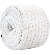 100% Natural Hemp Rope Twisted Strong Jute Rope 100 Feet 1/2 Inch 4 Ply ...