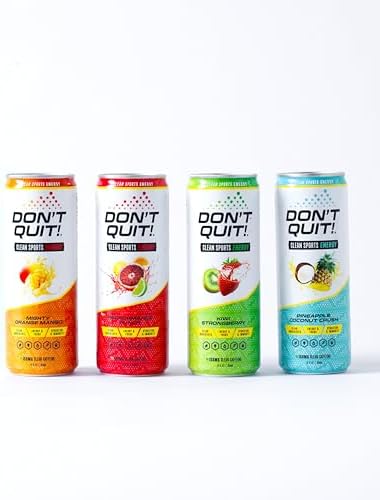 Amazon.com : DON’T QUIT Clean Sports Energy Drink - 150 Milligrams of ...
