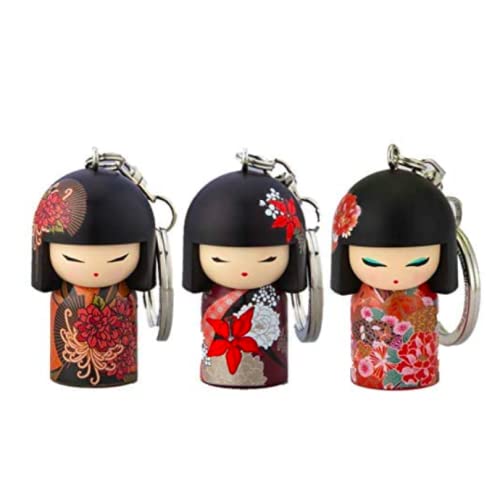 Kimmidoll Key Chains & Doll Set / Modern Kokeshi Doll, Collectible ...
