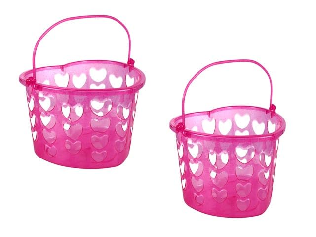 Amazon.com: Valentine' s Day Heart Shaped and Slotted Baskets with ...
