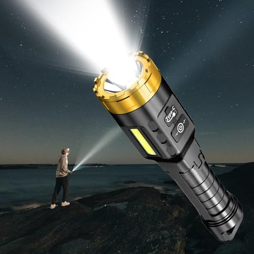 Rechargeable Flashlights High Lumens, Super Bright LED Flashlight ...