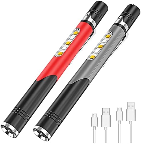 X.Store Pen Lights 2 Pack - Ultra Compact EDC Flashlight with White/Red ...
