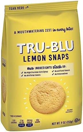 Amazon.com: TRU BLU Lemon Snap Cookies, No artificial ingredients, No ...