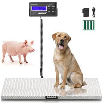 VEMOKO Precision Large Dog Scale - 1100lb x 0.2lb Large Breed Animal ...