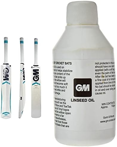 GM Six6 Bullet English Willow Cricket Bat, Size-6 and Linseed Oil ...