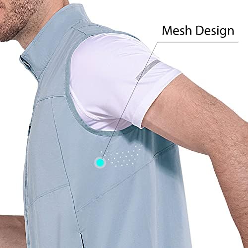 BALEAF Men's Golf Vest Lightweight Sleeveless Running Stretch ...