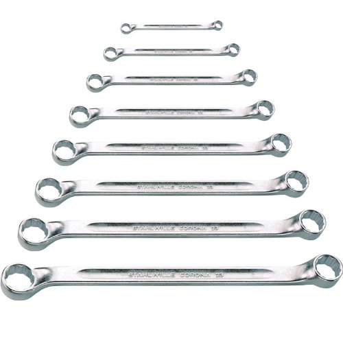 Stahlwille 23/8 Shallow-Offset Double-Ended Ring Spanner Set, 8Piece ...