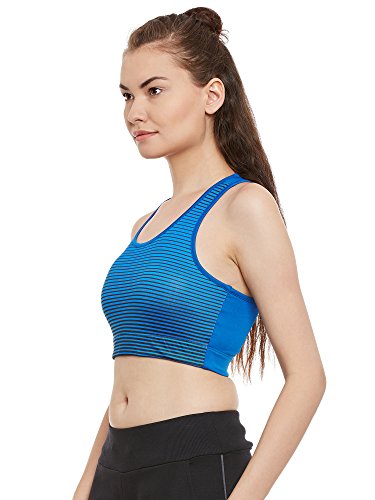 Buy PERF Slim Fit Sport Blue Lycra Sports Bra for Women (RKTNMBR063 ...
